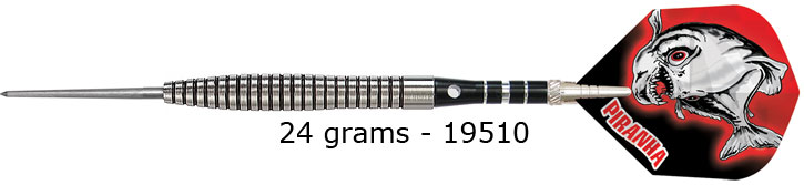 Piranha Razor Grip Tungsten Steel-Tip Darts